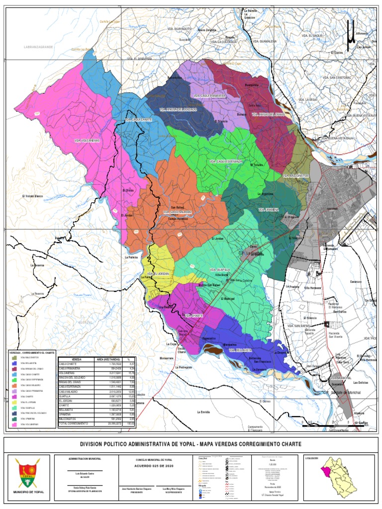 Mapa Veredas Corregimiento Charte | PDF