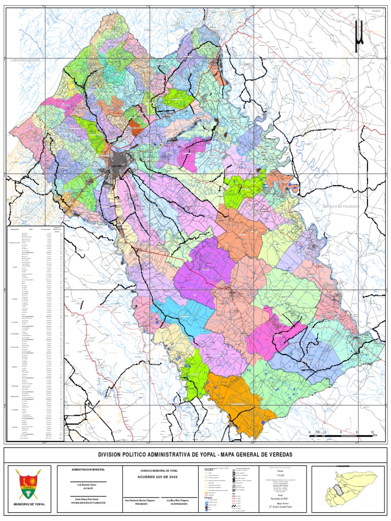 1 - Mapa General Veredas Yopal | PDF