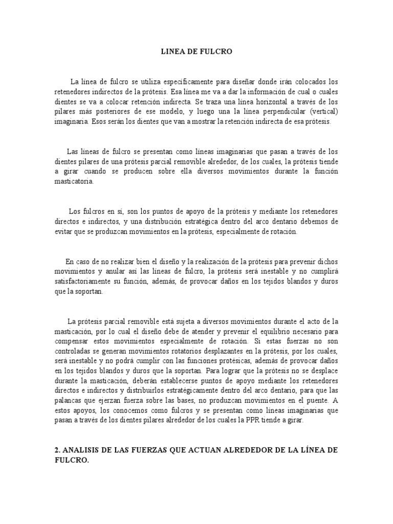 Diseño de la Línea de Fulcro en PPR | PDF | Dentadura postiza | Diente