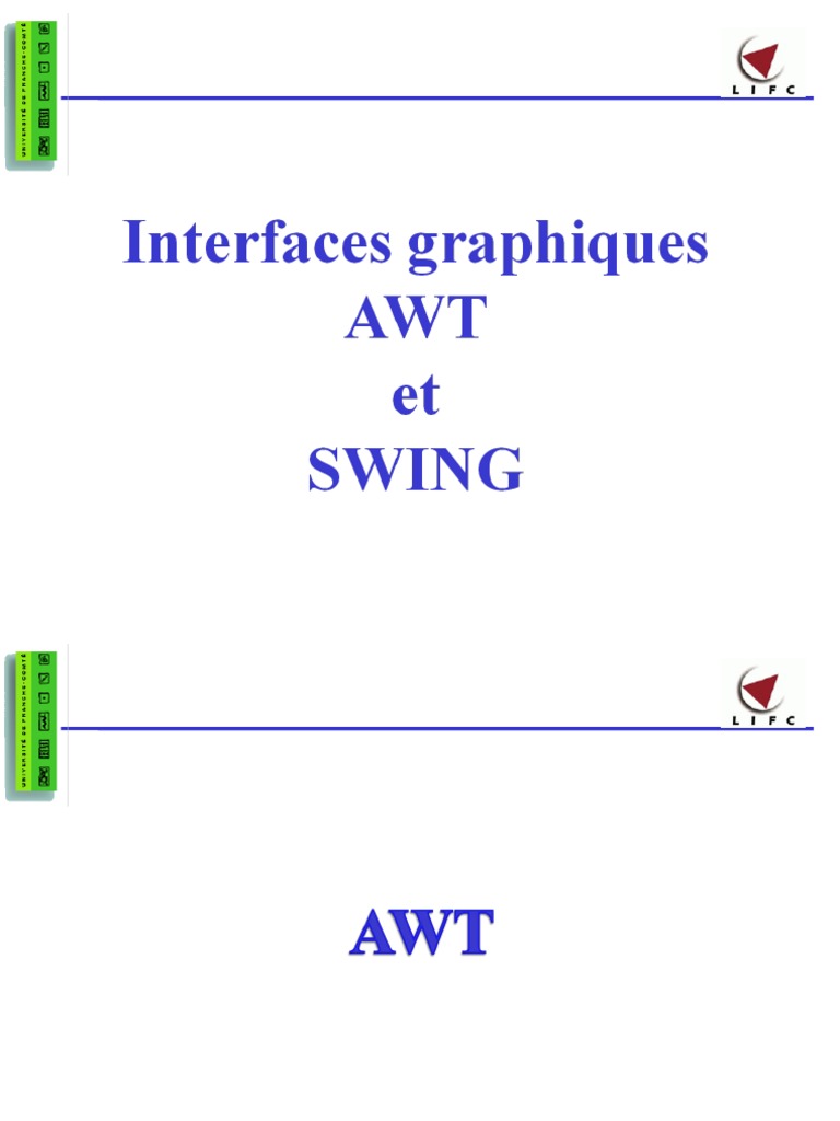 Interface Graphique | PDF | Java (Langage de programmation) | Interface graphique