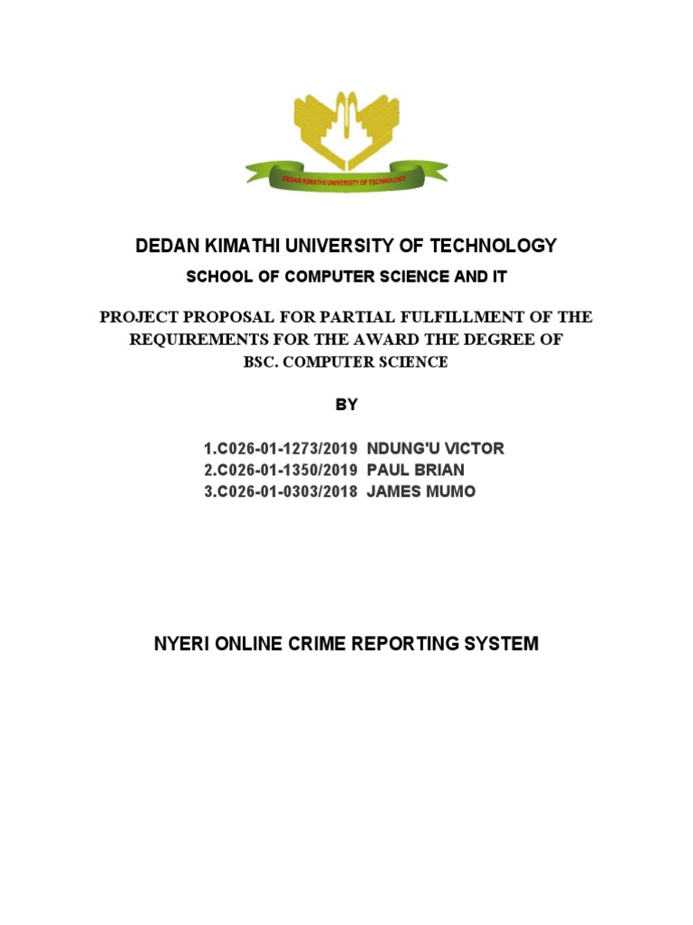 Nyeri Online Crime Reporting System | PDF | Sampling (Statistics ...