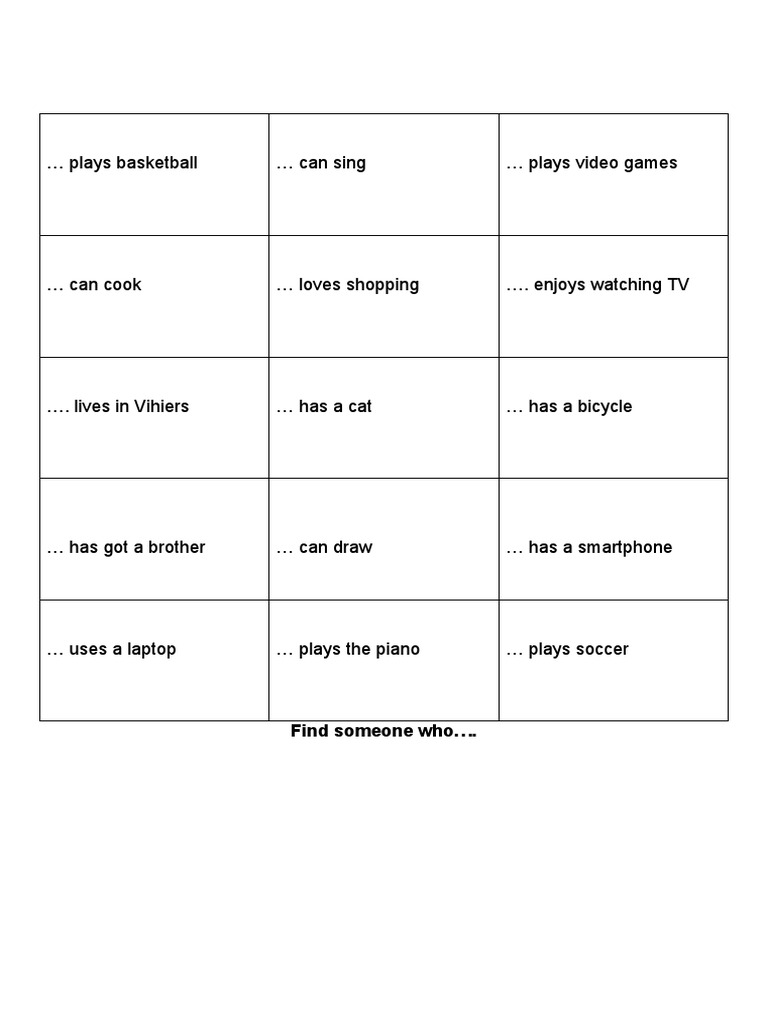 Ice Breaker Find Someone Who | PDF