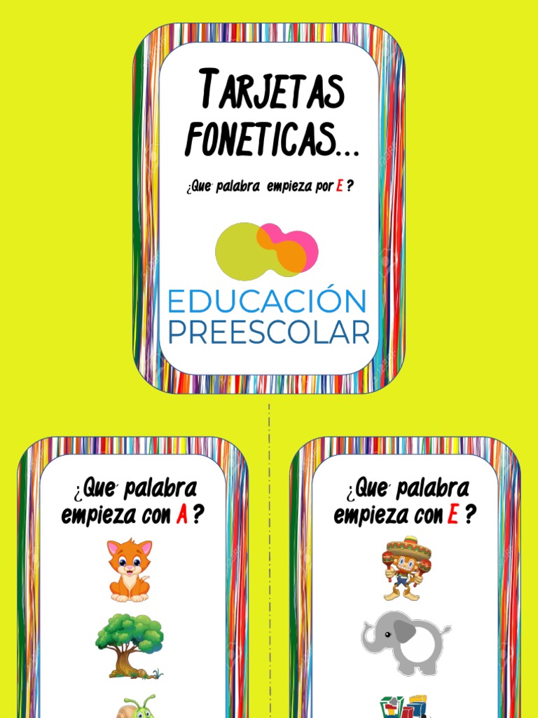 Tarjetas Fonéticas para Niños | PDF