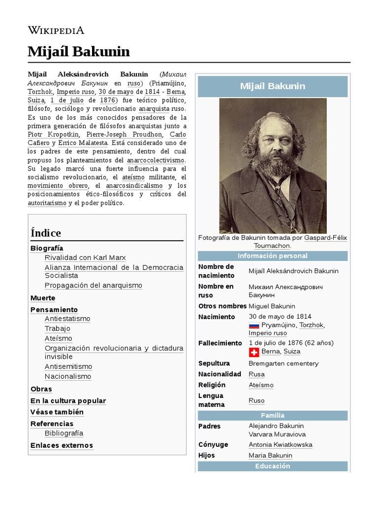 Bakunin | PDF | Anarquismo | Karl Marx
