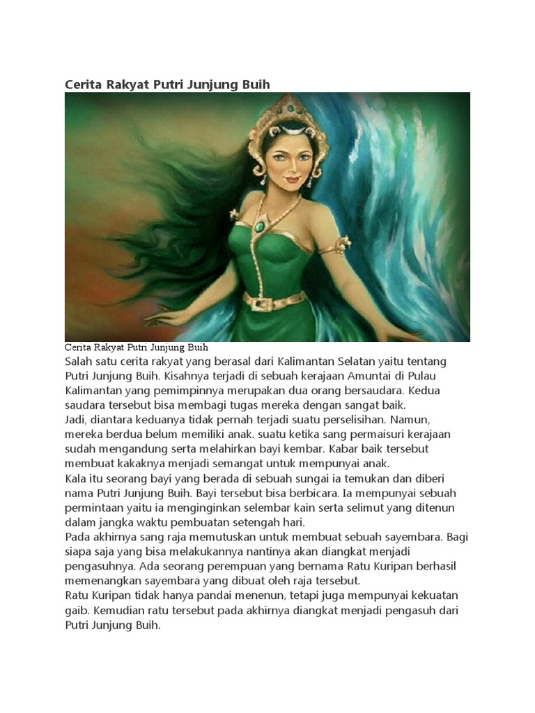 Cerita Rakyat Putri Junjung Buih | PDF