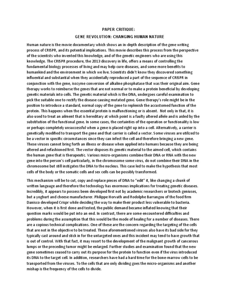 Crispr Technology Essay | PDF | Gene | Genetics