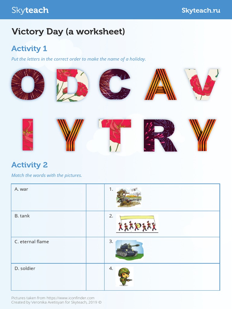 Victory Day A Worksheet | PDF