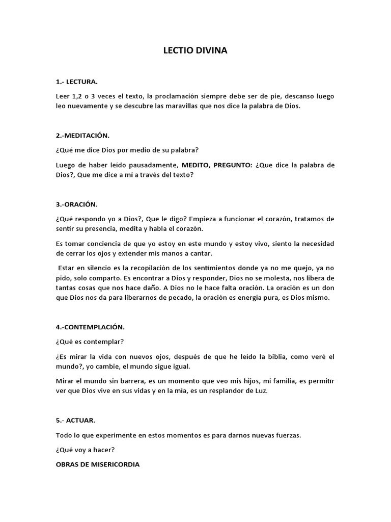 Lectio Divina | PDF