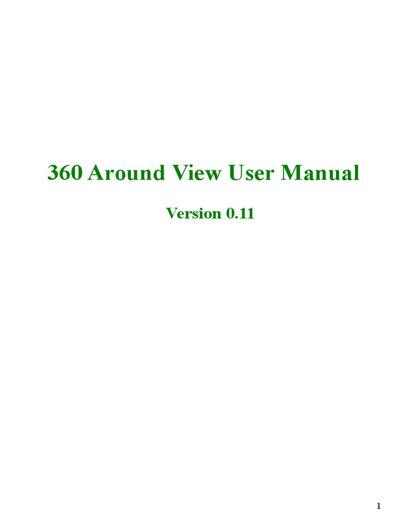 360 Around View User Manual | PDF | Camera | Cursor (User Interface)