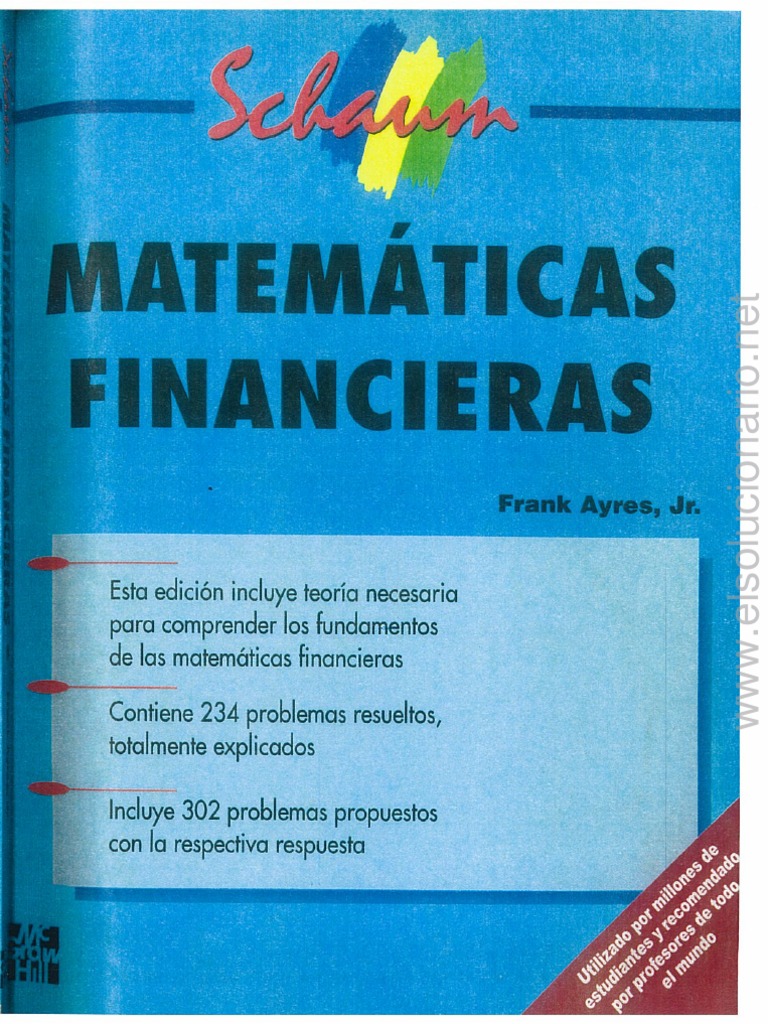 Matemáticas Financieras - Frank Ayres, Jr. - 1ed | PDF