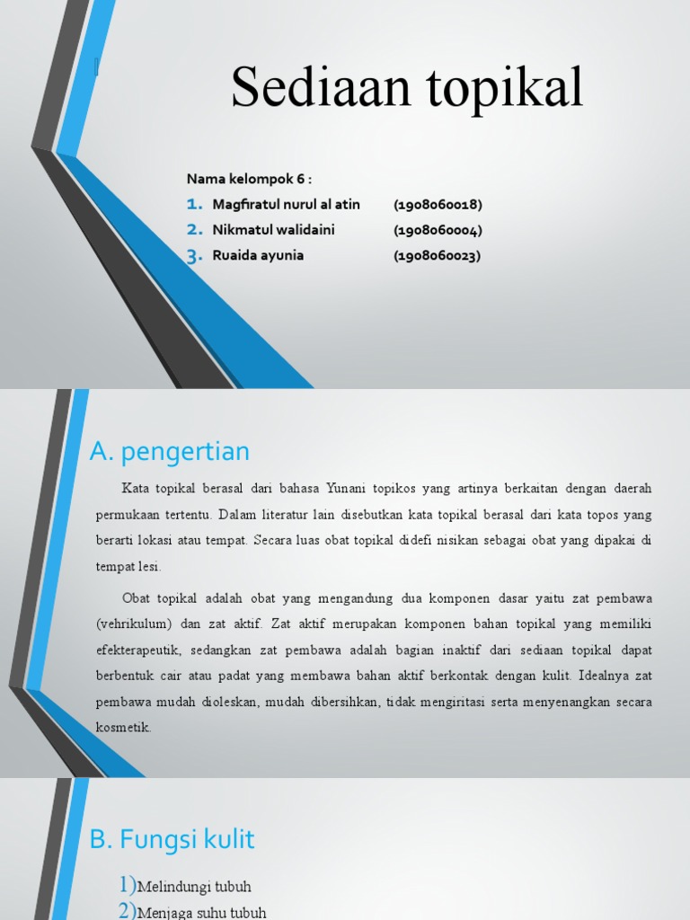 Sediaan Topikal Klompok 6 | PDF | Kesehatan Holistik