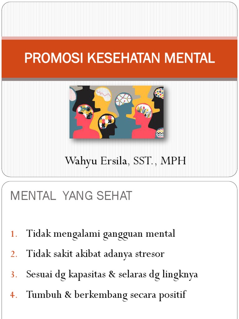 Promosi Kesehatan Mental | PDF