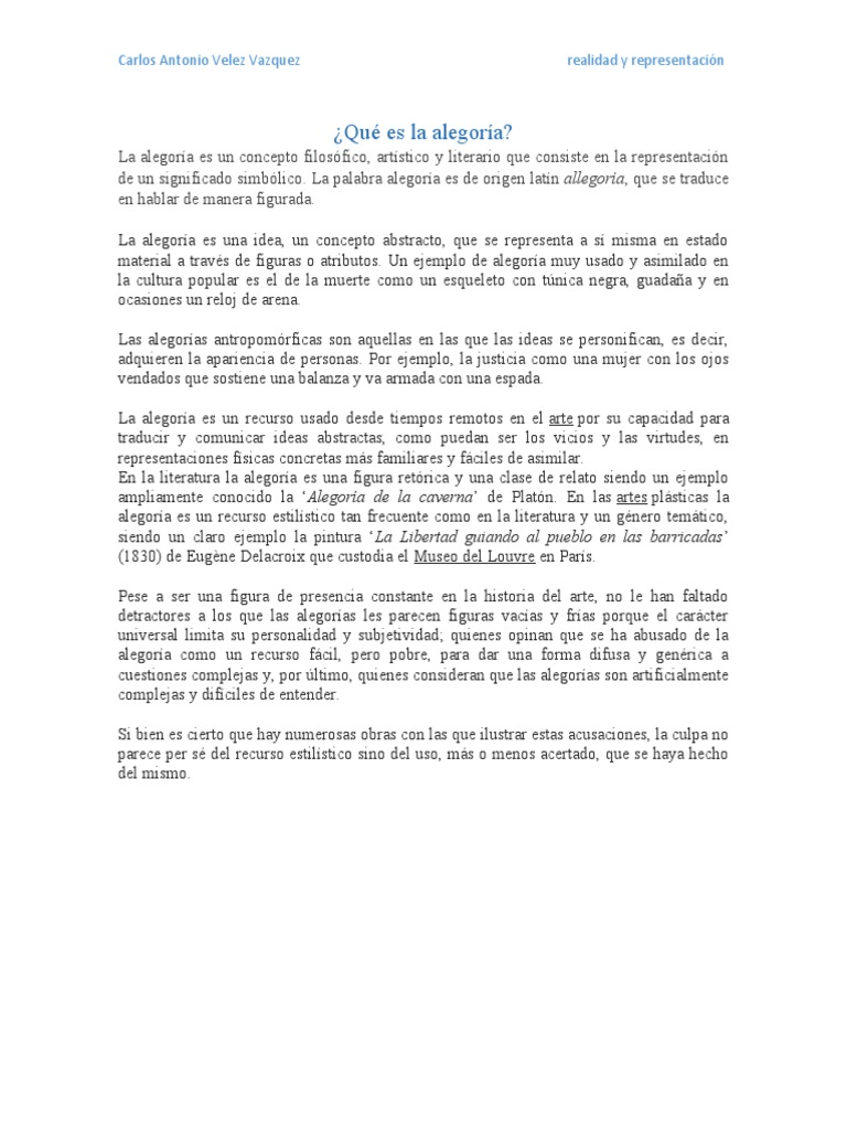Qué Es La Alegoría | PDF | Alegoría