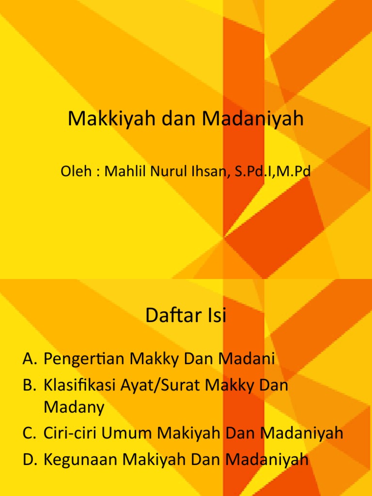 Makkiyah Dan Madaniyah | PDF