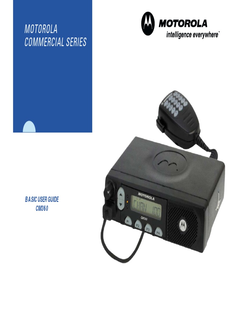 Manual Statie Radio Profesionala Motorola Cm360 Limba Engleza | PDF ...