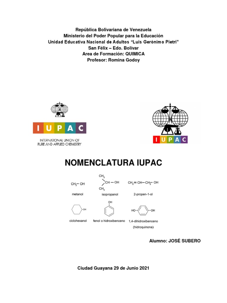 Nomenclatura Química según IUPAC | PDF | Ácido | Química