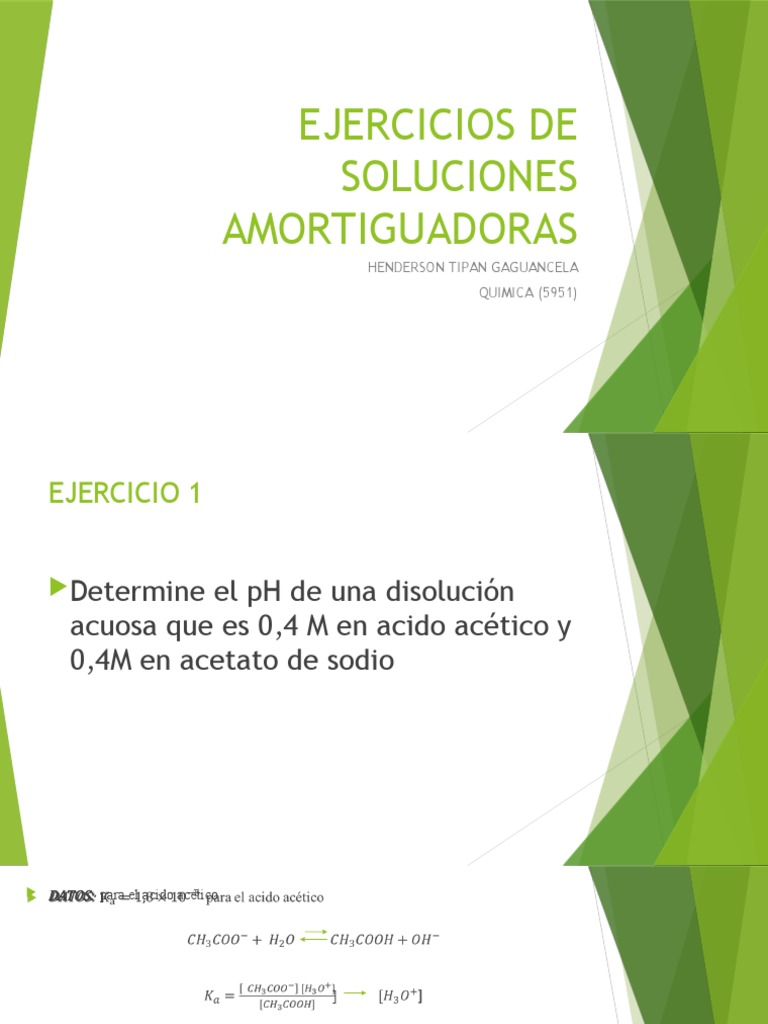 Ejercicios de Soluciones Amortiguadoras | PDF