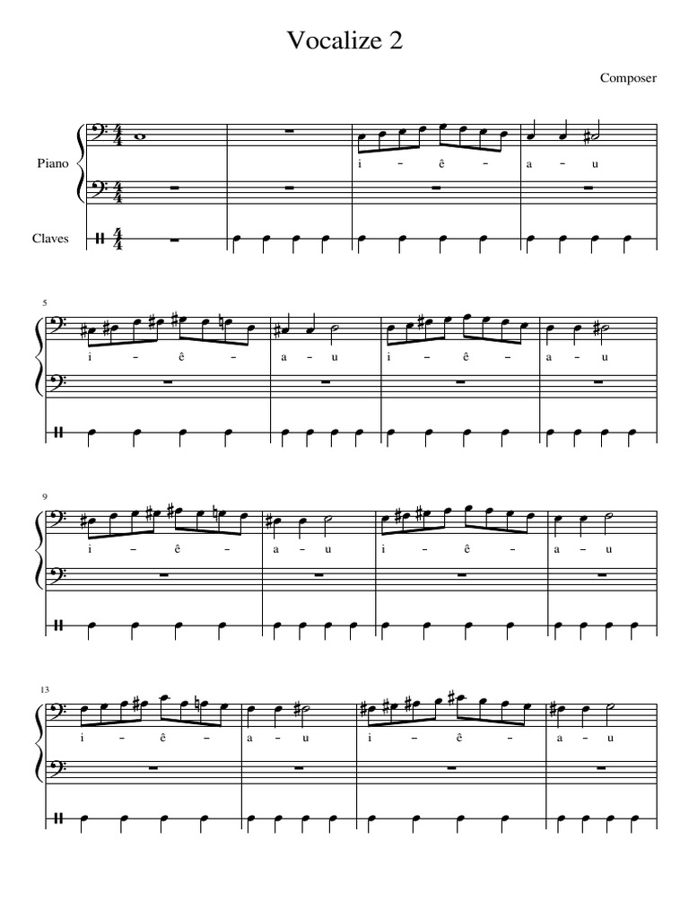 Vocalize 1 - Voz Masculina | PDF | Cuban Music | Latin American Music