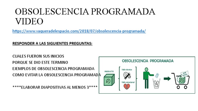 Obsolescencia Programada Video | PDF