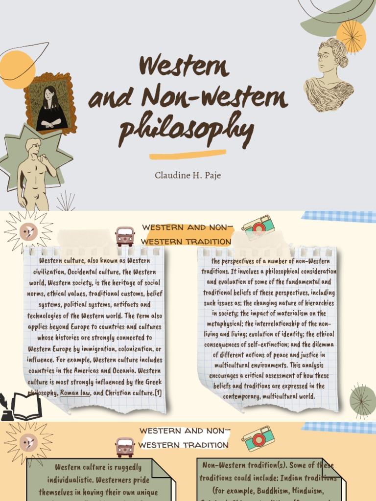 Western and Non-Western Philosophy: Claudine H. Paje | PDF | Western ...