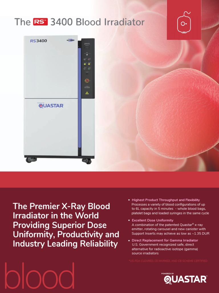 The 3400 Blood Irradiator | PDF | Blood Transfusion | Absorbed Dose