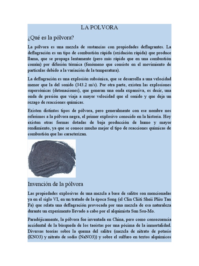 La Polvora 2021 | PDF | Pólvora | Química