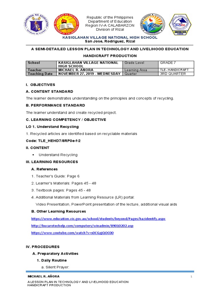 LP 3rd Observation Final | PDF | Recycling | Scrap