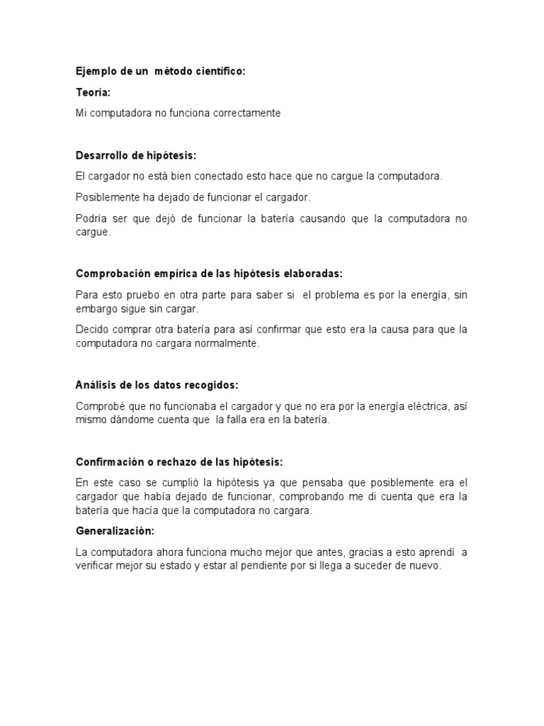 Ejemplo de Un Método Científico | PDF
