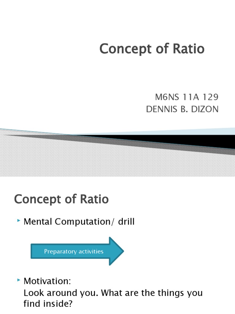 Grade 6 PPT - MATH - Q2 - W1 - CONCEPT OF RATIO | PDF