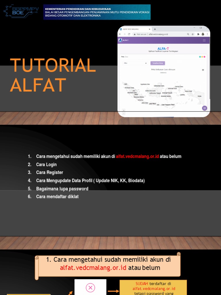 Tutorial Akun ALFAT: Login & Registrasi | PDF