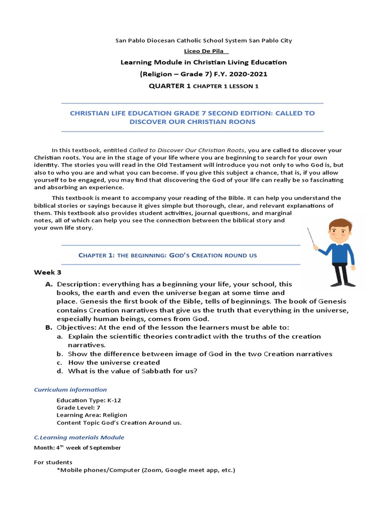 Christian Life Education Grade 7 Second Edition: Called To Discover Our ...