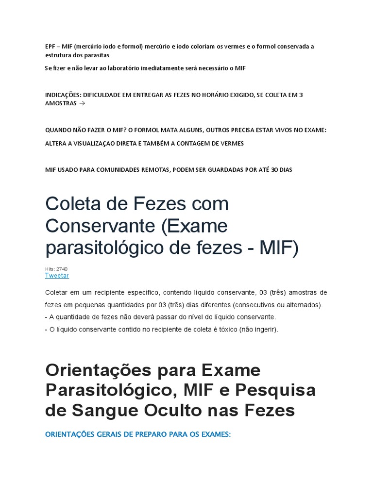 Orientações para EPF PSOF | PDF