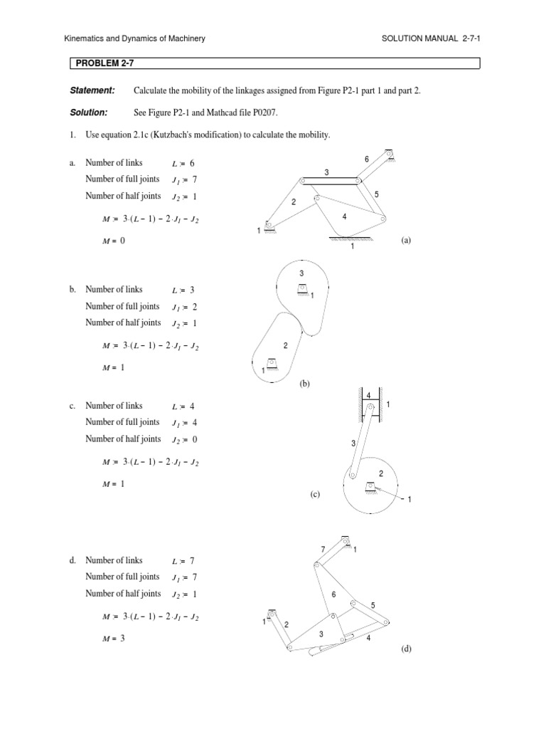 Statement: Solution:: Problem 2-7 | PDF | Machines | Applied Mathematics