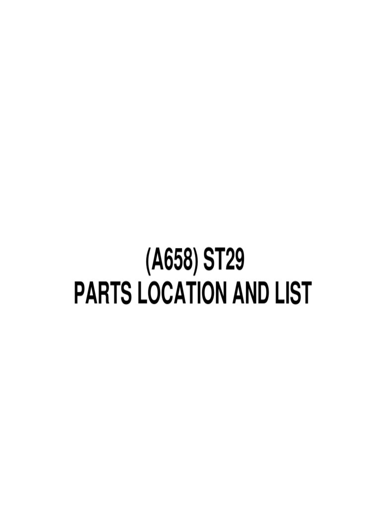(A658) ST29 Parts Location and List | PDF | Belt (Mechanical) | Screw