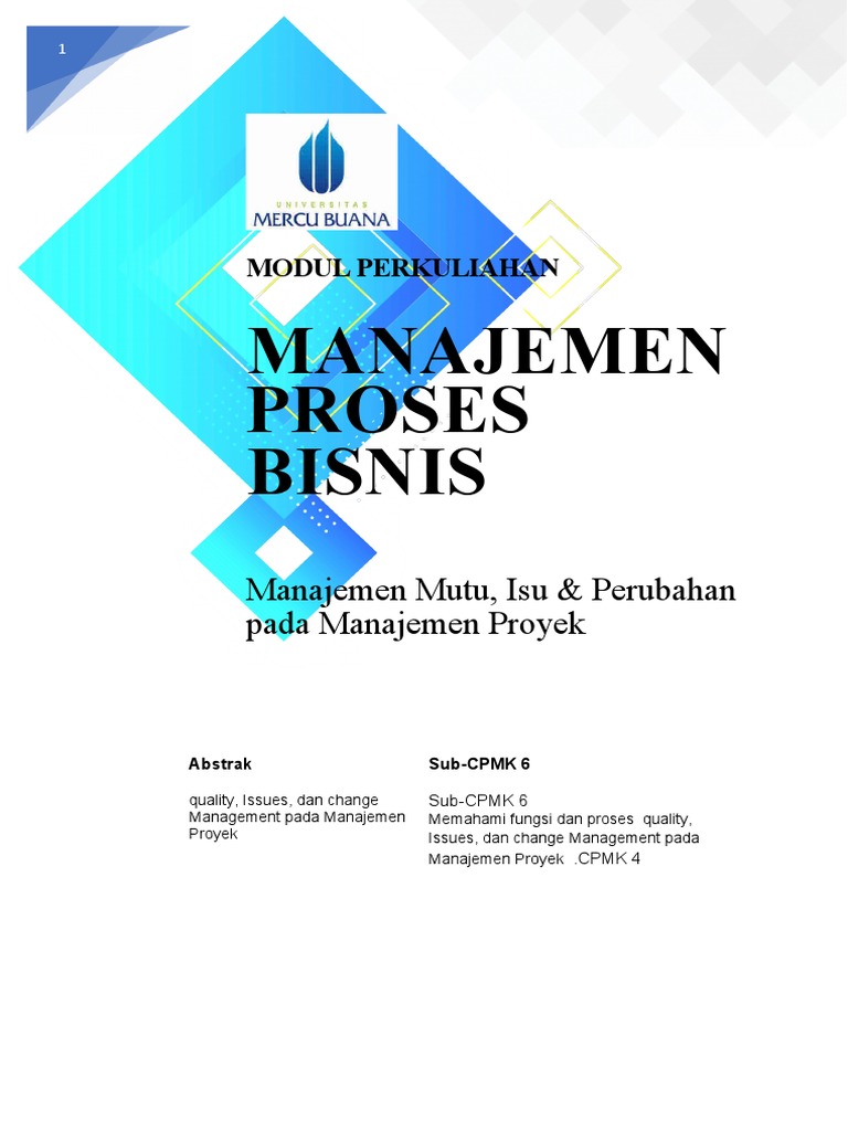 Modul8. Manajemen Quality Proyek | PDF