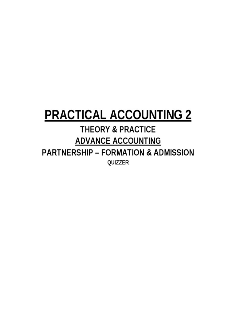 Partnership Formation & Admission Guide | PDF | Partnership | Book Value