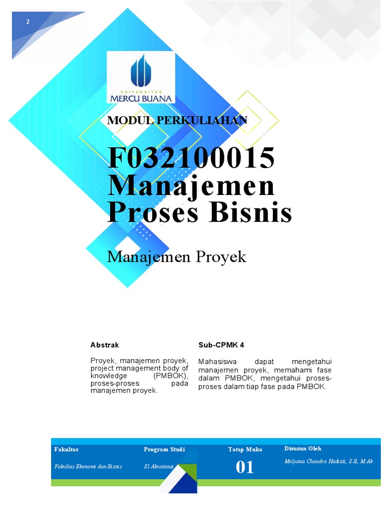 Manajemen Proyek dan PMBOK 2021 | PDF