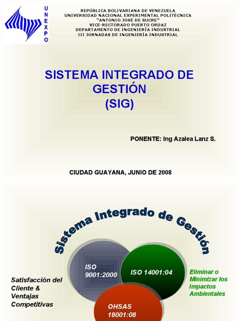 Sistema Integrado Gestion Sig Powerpoint | PDF | Seguridad y salud ocupacional | Gestión de la ...