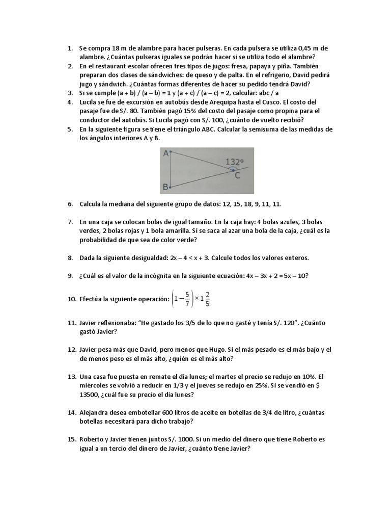 Ejercicios 2do | PDF