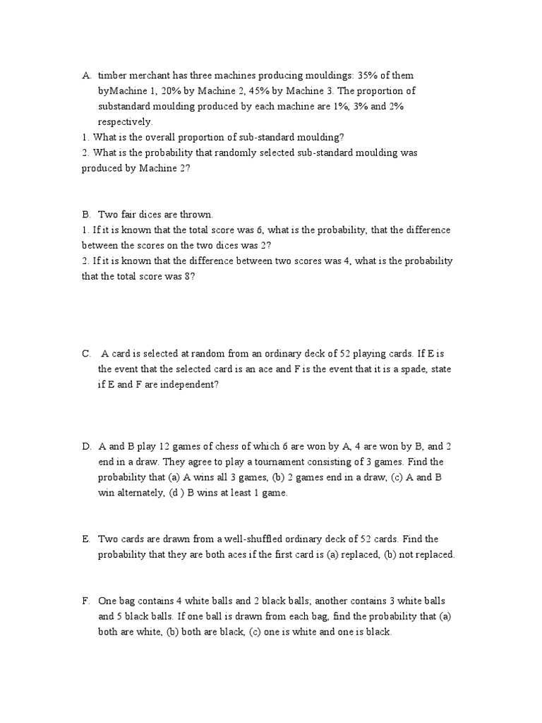 Probability Puzzles for Math Enthusiasts | PDF | Teaching Methods & Materials