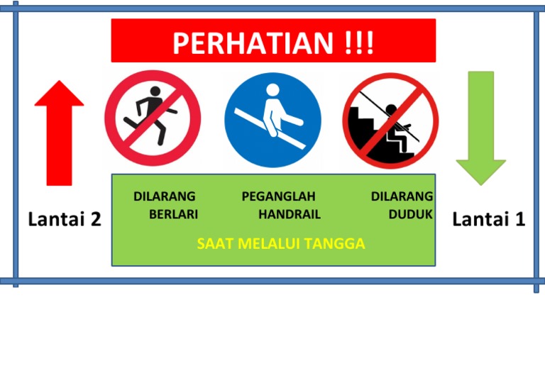 Rambu Keselamatan Naik Turun Tangga | PDF