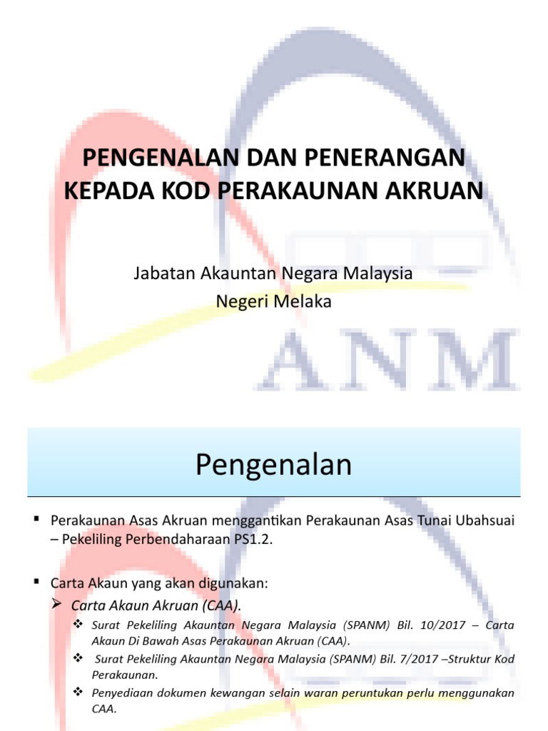 Nota Carta Akaun Akruan PTJ Taklimat | PDF