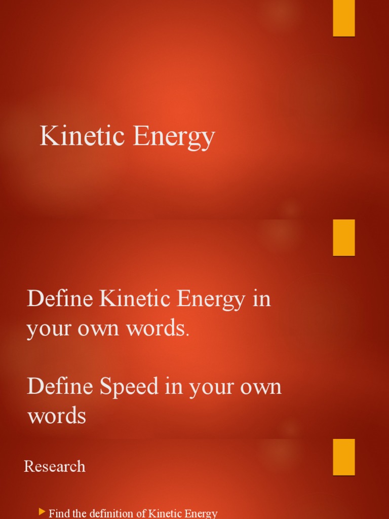 Understanding Kinetic Energy and Motion | PDF | Teaching Methods ...