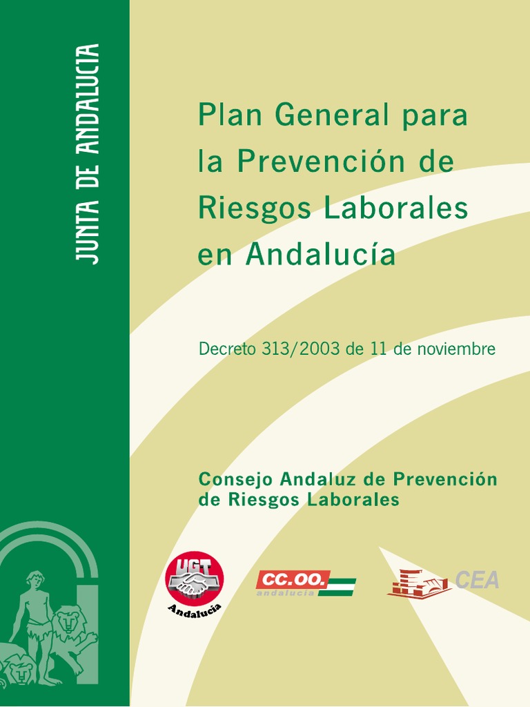 Plan General para La Prevencion de Riesgos Laborales de Andalucia | PDF | Derecho laboral ...