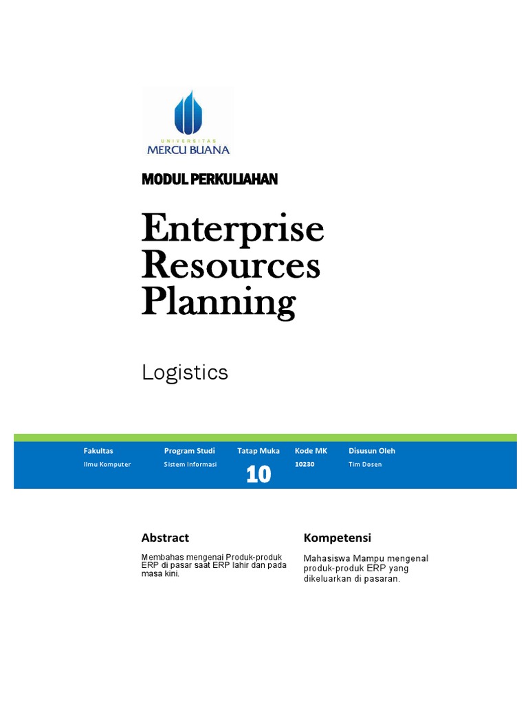 Modul ERP Ke 10 | PDF