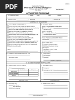 CS Form No. 6 Revised 2020 Application For Leave Fillable Final2021 | PDF | Parental Leave ...