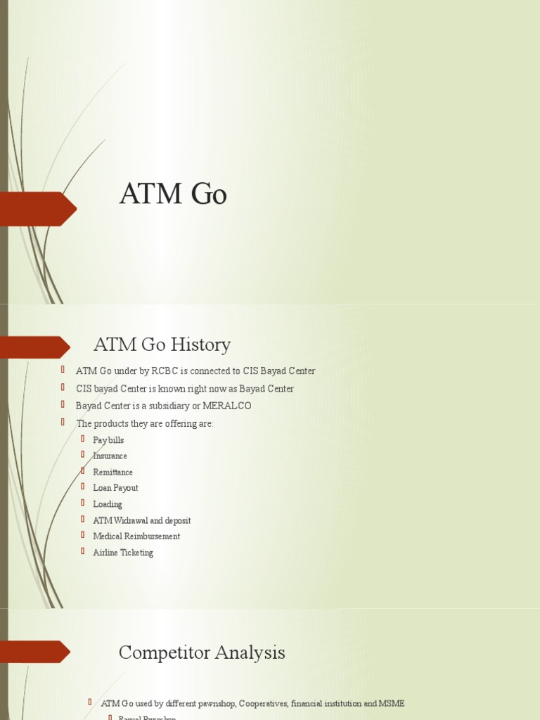 ATM Go: Services and Competitors Analysis | PDF