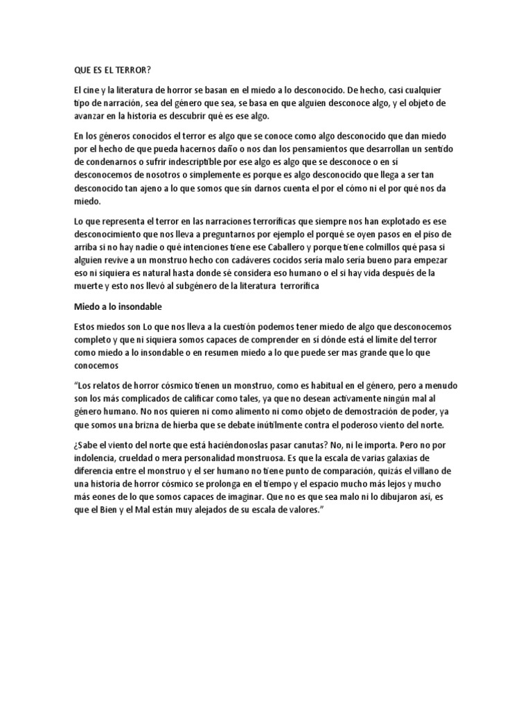 Que Es El Terror | PDF