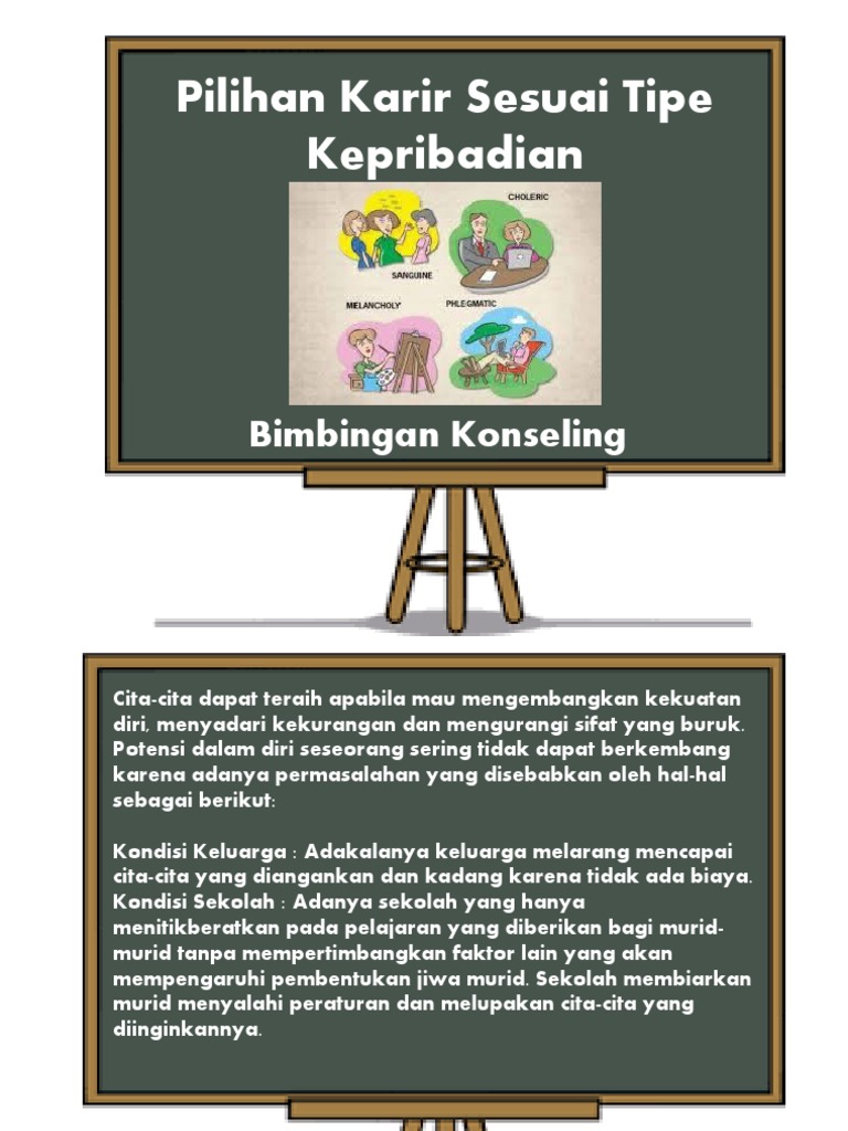 Pilihan Karir Sesuai Tipe Kepribadian | PDF
