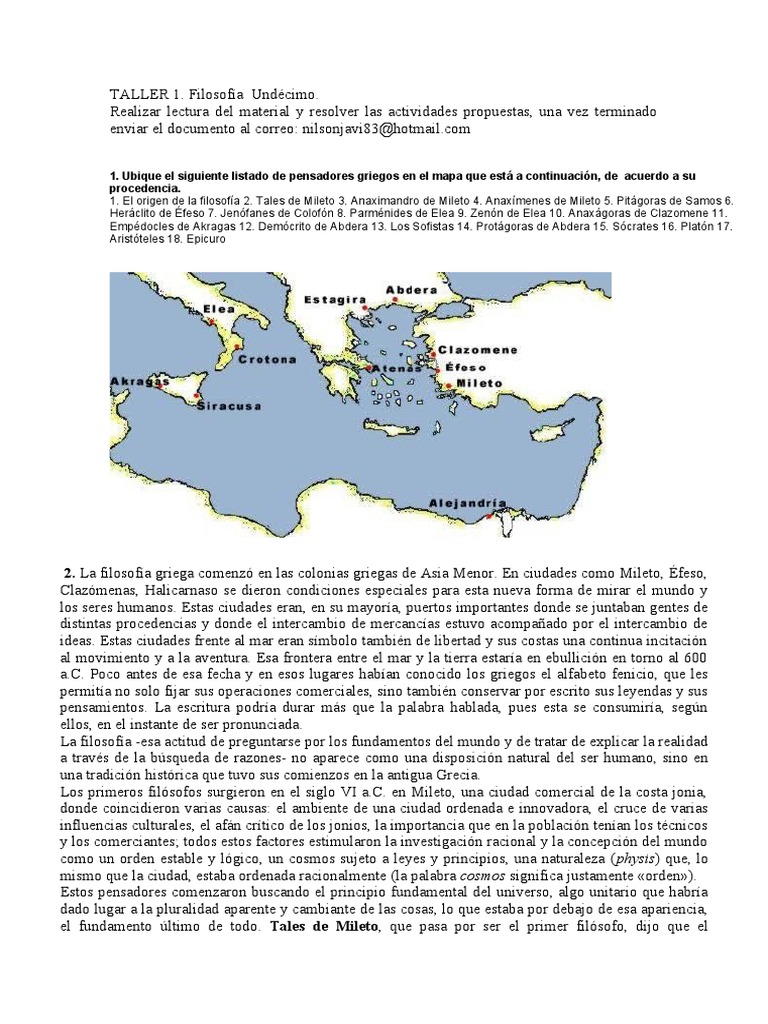 Significado del Arjé en Filosofía Griega | PDF | Platón | Filosofía ...